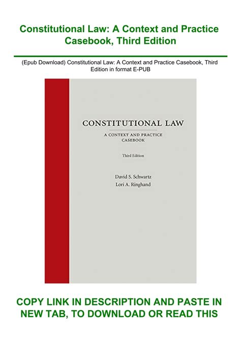 Epub Download Constitutional Law A Context And Practice Casebook