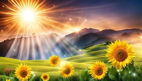 Sun Rays Summer Background Design Premium Ai Generated Image