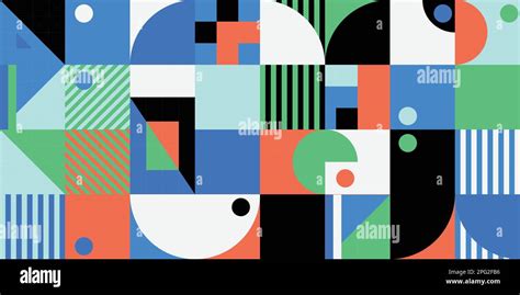 Abstract Fashion Geometric Seamless Pattern Vector Background 80s