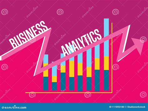 Business Analytics Banner With Graphic Report Stock Illustration Illustration Of Analyze