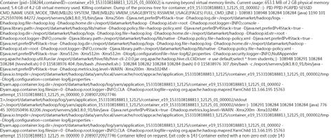Oozie的shell Action中加入hive脚本命令启动执行shell同时操作hive抛异常container Killed On Request Exit Code Is 143