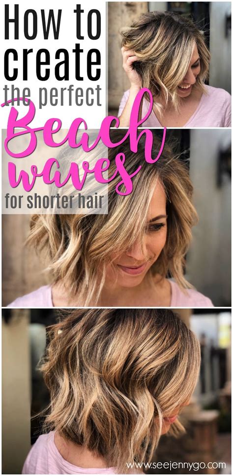 Easy Beach Waves For Short Hair Short Hair Waves Waves Hair Tutorial