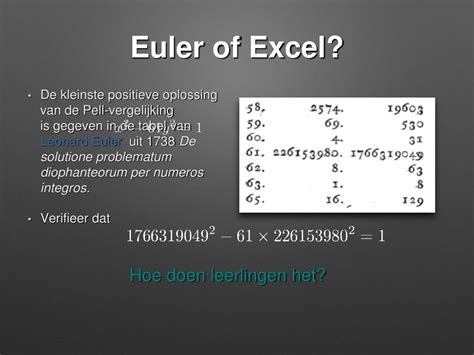 Ppt Euler Of Excel Powerpoint Presentation Free Download Id 6984662