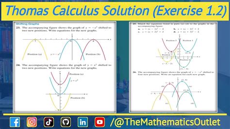 Thomas Calculus Ex 1 2 Q23 Q24 Q25 Q26 Thomas Calculus Solution Urdu Hindi Lec 29 Youtube