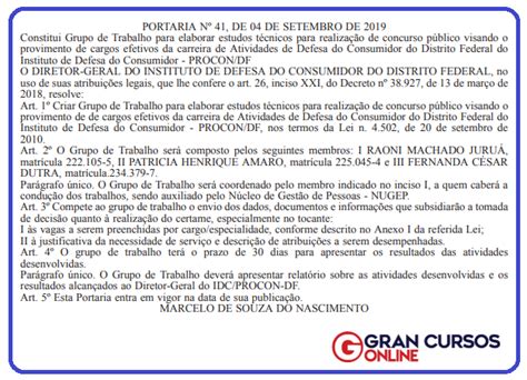 Concurso Procon Df Banca Deve Sair Em Breve