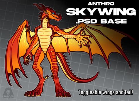 Wings Of Fire Anthro Skywing Base [p2u] By Lamp P0st On Deviantart