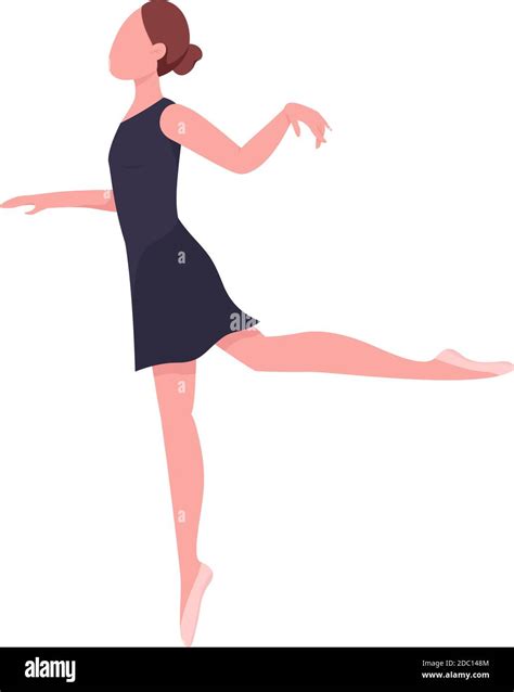 Ballerina Flat Color Vector Faceless Character Stock Vector Image And Art