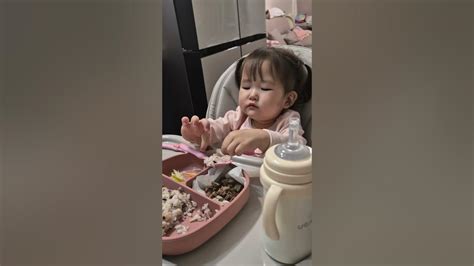 241126 저녁을 먹는 하린이고기만 잡아서 몰래 먹는 하린이ㅋㅋ Youtube