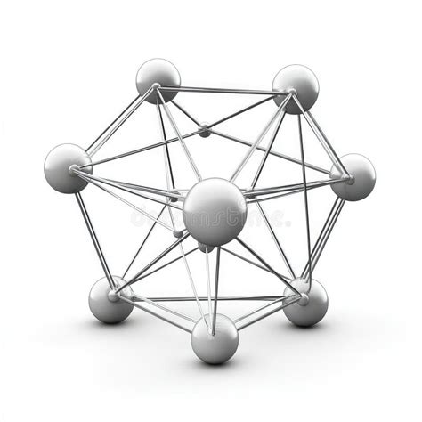 Abstract 3d Metallic Sphere Network Structure Innovative Design Stock Illustration