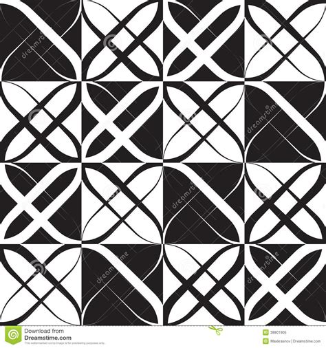 Monochrome Geometric Pattern Stock Vector Illustration Of Design