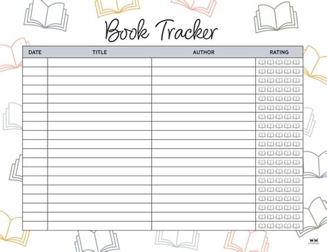 16 Free Book Tracker Printables Artofit