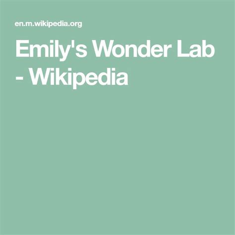 Emilys Wonder Lab Wikipedia