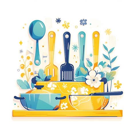 Functional Kitchen Pot Rack Premium Ai Generated Vector