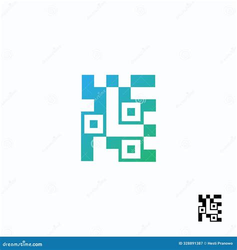 Qr Code Logo Digital Technology Digital Cartoon Vector Cartoondealer