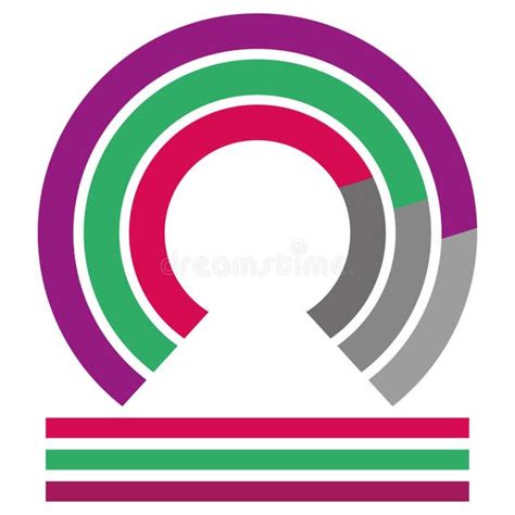 Ring Chart Icon Colorful Circle Symbol Data Segment Image Vector Pie Illustration Stock