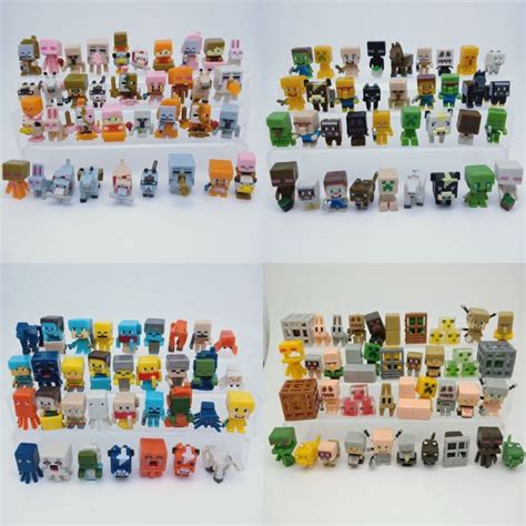 Ready Stock 36pcs Set Game Minecraft Mini Figures Set Cute Steve Creeper Action Figure T Cake