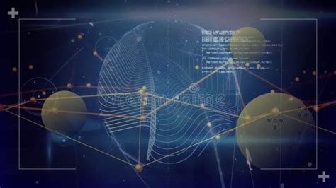 Digital Globe And Data Points Animation Over Abstract Network Background Stock Footage Video