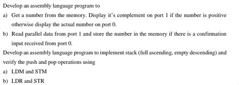 Solved Develop An Assembly Language Program To A Get A