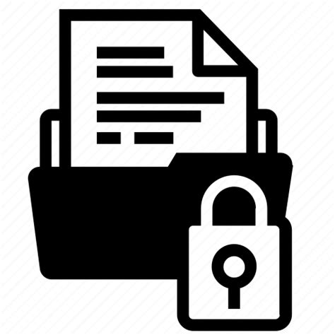 document file file folder folder infomation lock storage icon