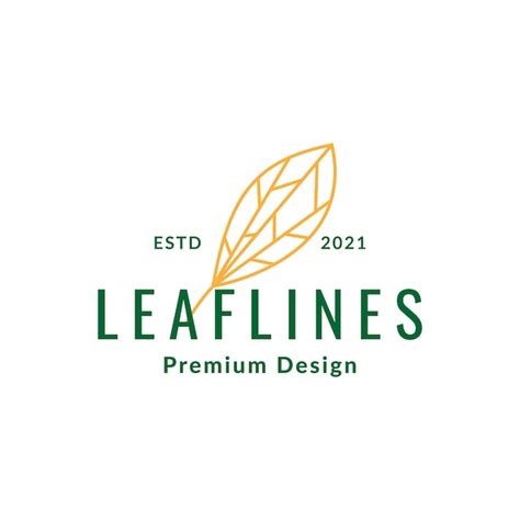 Premium Vector Colored Polygon Leaf Hipster Logo Design Vector