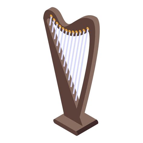 Premium Vector Concert Harp Icon Isometric Of Concert Harp Vector