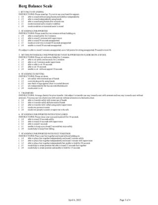 Berg Balance Scale Pdf