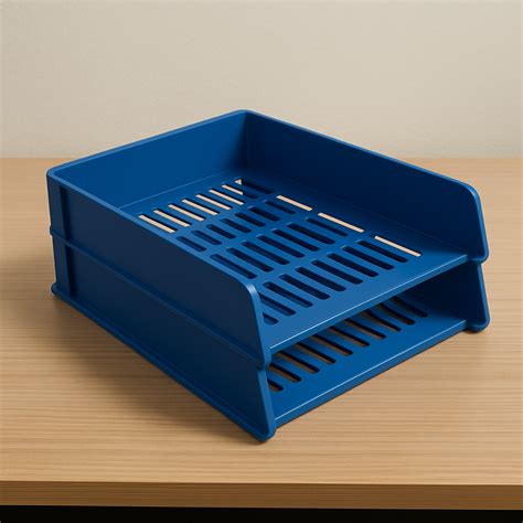 Maximize Efficiency With Blue Plastic File Trays Su Pack