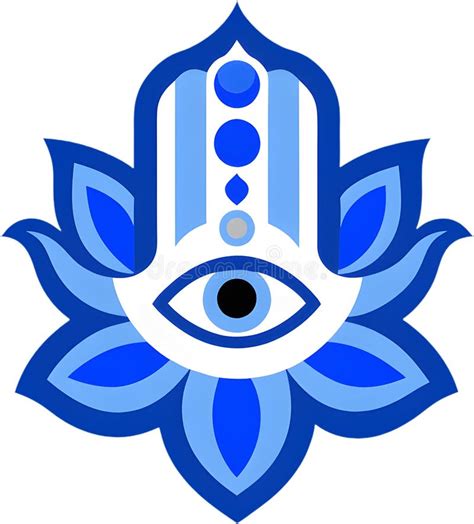 Intricate Hamsa Amulet Radiates Protection And Blessings Stock Image