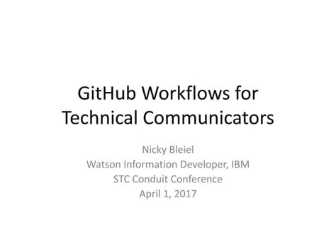Introduction To Github Slideshare Pptx