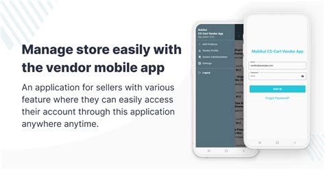 CS Cart Marketplace Mobile App Vendor Application