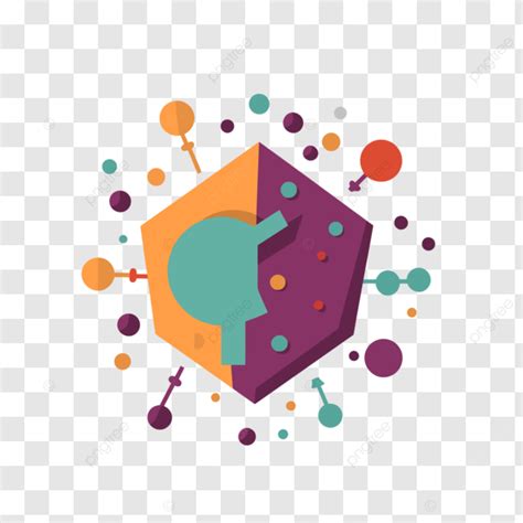 내부에 컬러 디자인이 있는 다양한 색상의 육각형 이미지 벡터 흰색 배경에 있는 면역 건강의 단순한 다채로운 아이콘 그림자