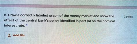 b draw a correctly labeled graph of the money market and show the