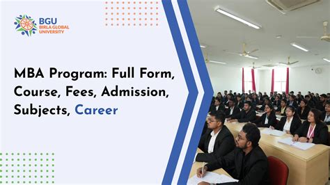 Mba Program Full Form Course Fees Admission Subjects Career