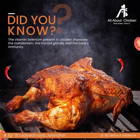 All Did You Know 👉the Vitamin Selenium Present In Chicken Improves