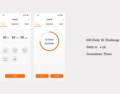 Timer Ui Countdown App Design Projects :: Photos, videos, logos, illustrations and branding ...