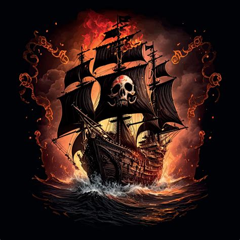 Download Pirate Ship In Flames