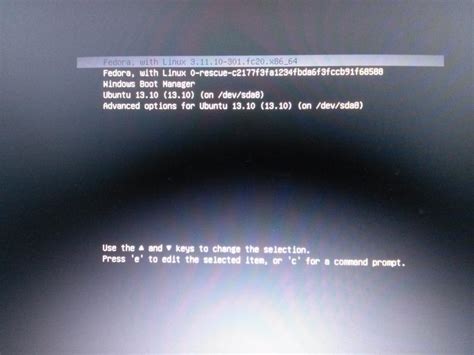 can t boot ubuntu 13 10 after install fedora 20 on a x86 64 efi machine