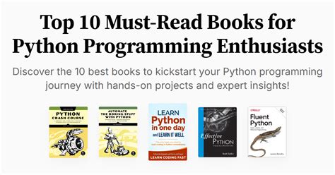 Top 10 Must Read Books For Python Programming Enthusiasts Summary And Audio