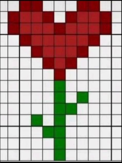 Tulip Red Pixel Art