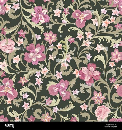 Floral Seamless Pattern Flower Background Flourish Garden Texture