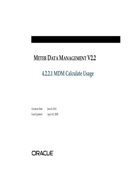 Fillable Online Oracle Utilities Meter Data Managementsmart Grid