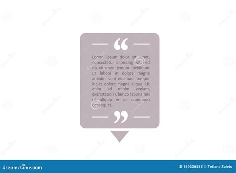 Quote Text Box Rectangle Bubble For Comment Mark Design Quotation