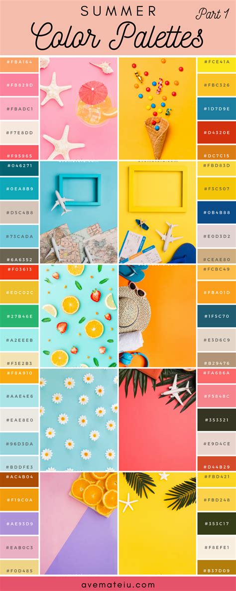 Summer Color Palette Hex Codes