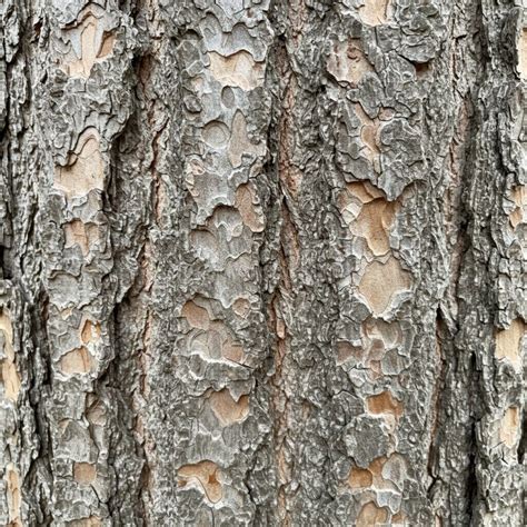 Close Up Of Tree Bark With A Rough Textured Surface The Bark Peels In