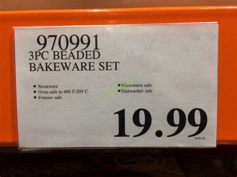 3pc Beaded Bakeware Set Costco Chaser