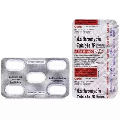 Azee 500 Mg Azithromycin Tablets At ₹ 750box In Surat Id 2854504566873