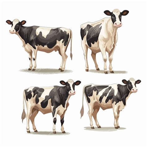 Premium Vector Versatile Cow Illustrations Suitable For Branding And