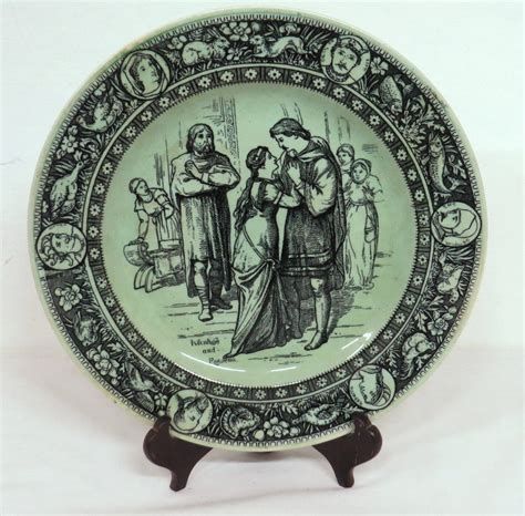 C 1905 10 Wedgwood Ivanhoe And Rowena Plate In Rare Green Color Auction