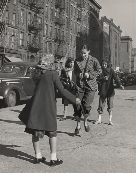 Vintage Everyday Girls Playing On East 110th Street 1952