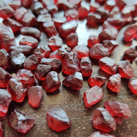 10 Mozambique Red Garnet Raw Crystals January Birthstone Healing